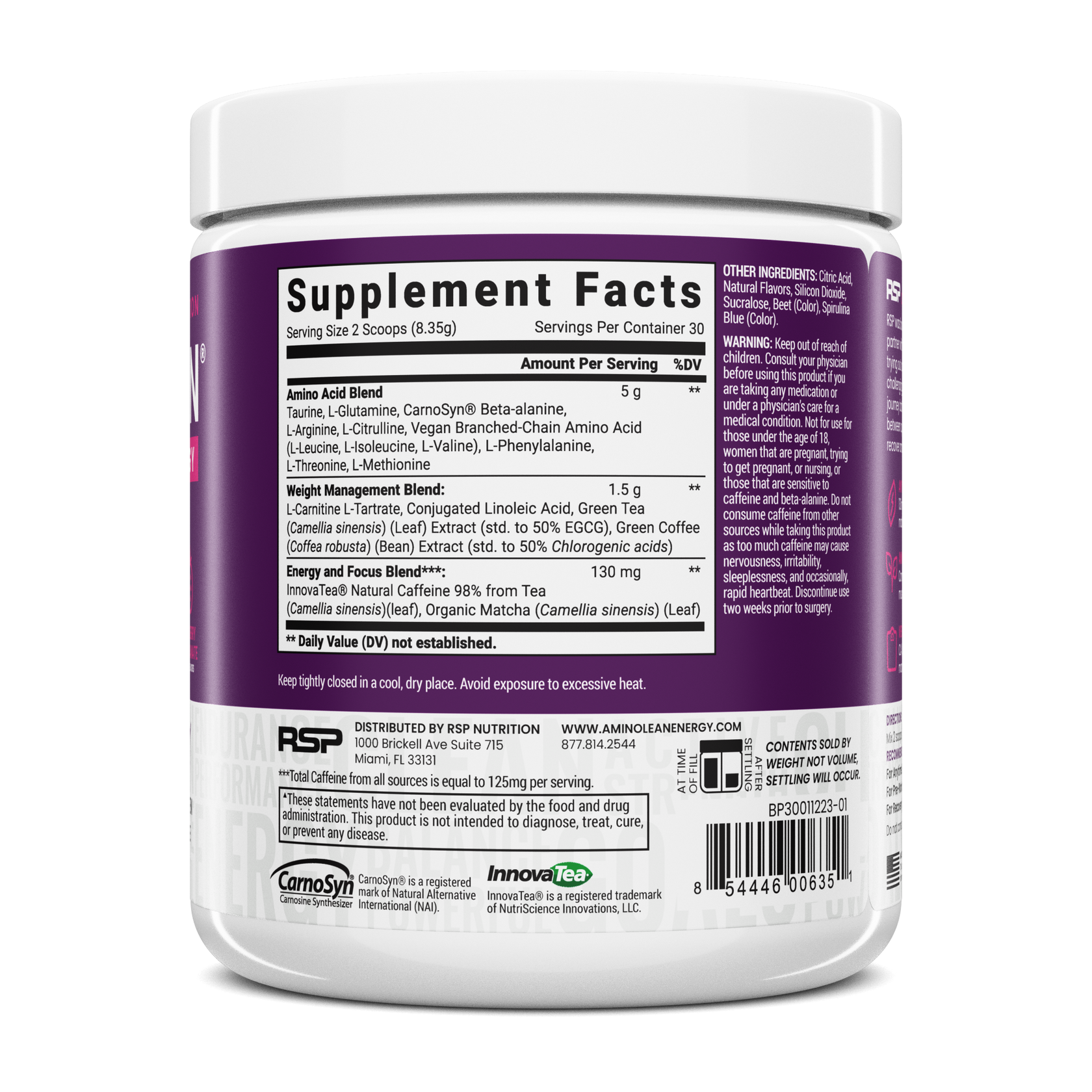 AminoLean Energy Blackberry Pomegranate by RSP Nutrition Official Site ...