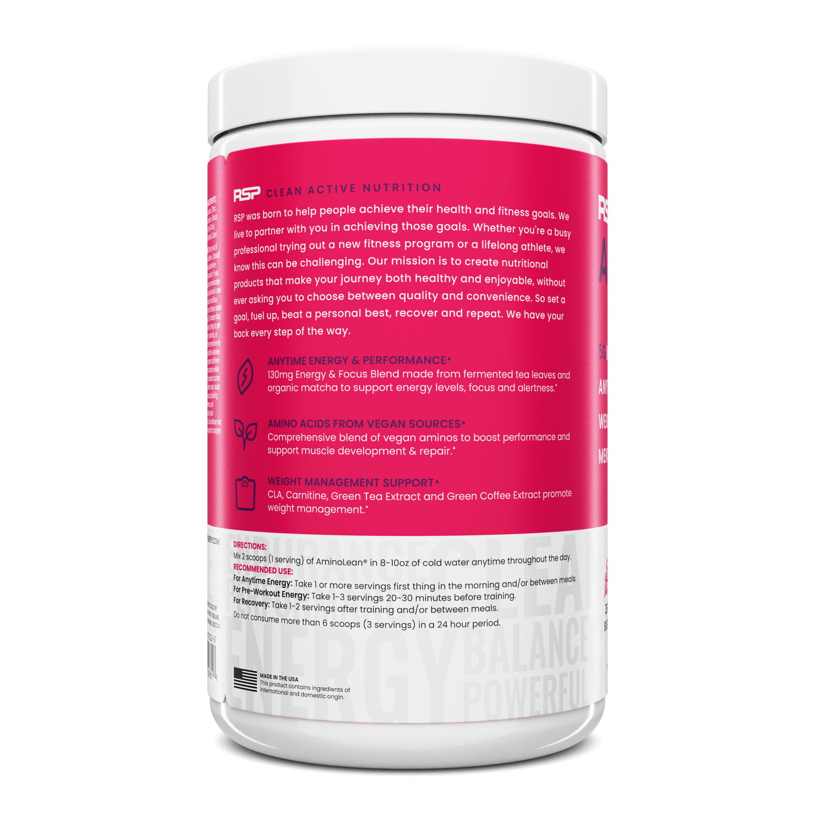 AminoLean Energy Fruit Punch by RSP Nutrition Official Site – AminoLean ...