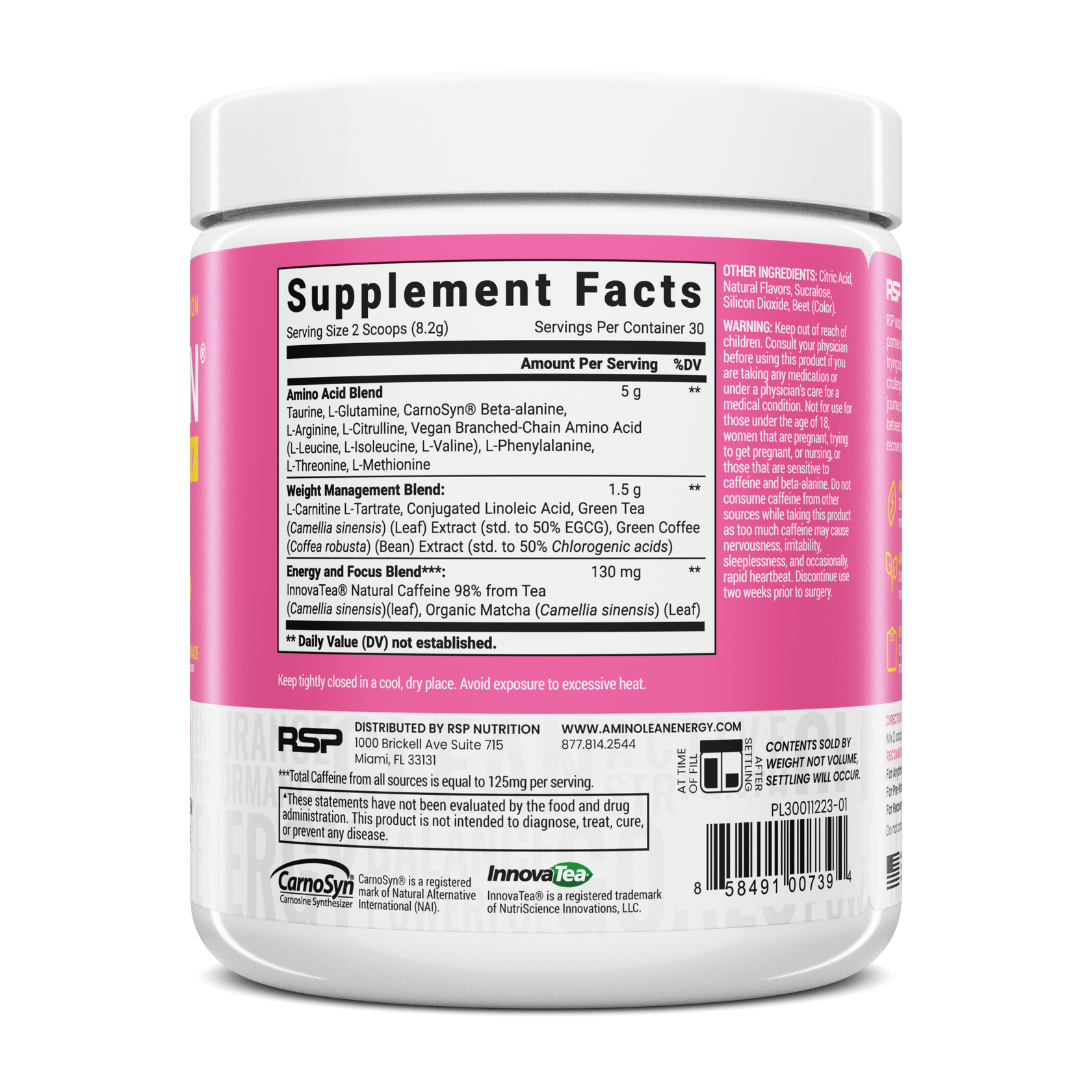 AminoLean Pink Lemonade Pre Workout by RSP Nutrition – AminoLean | RSP ...
