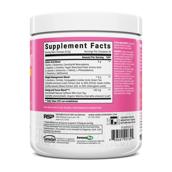AminoLean Pink Lemonade Pre Workout by RSP Nutrition – AminoLean | RSP ...