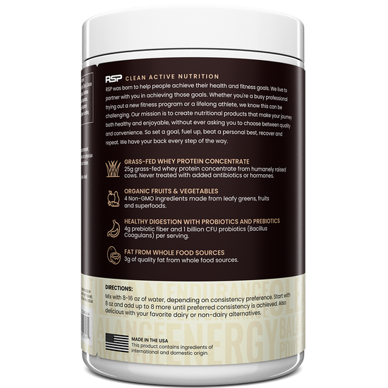 TrueFit Grass Fed Protein & Meal Replacement Powder - Chocolate ...