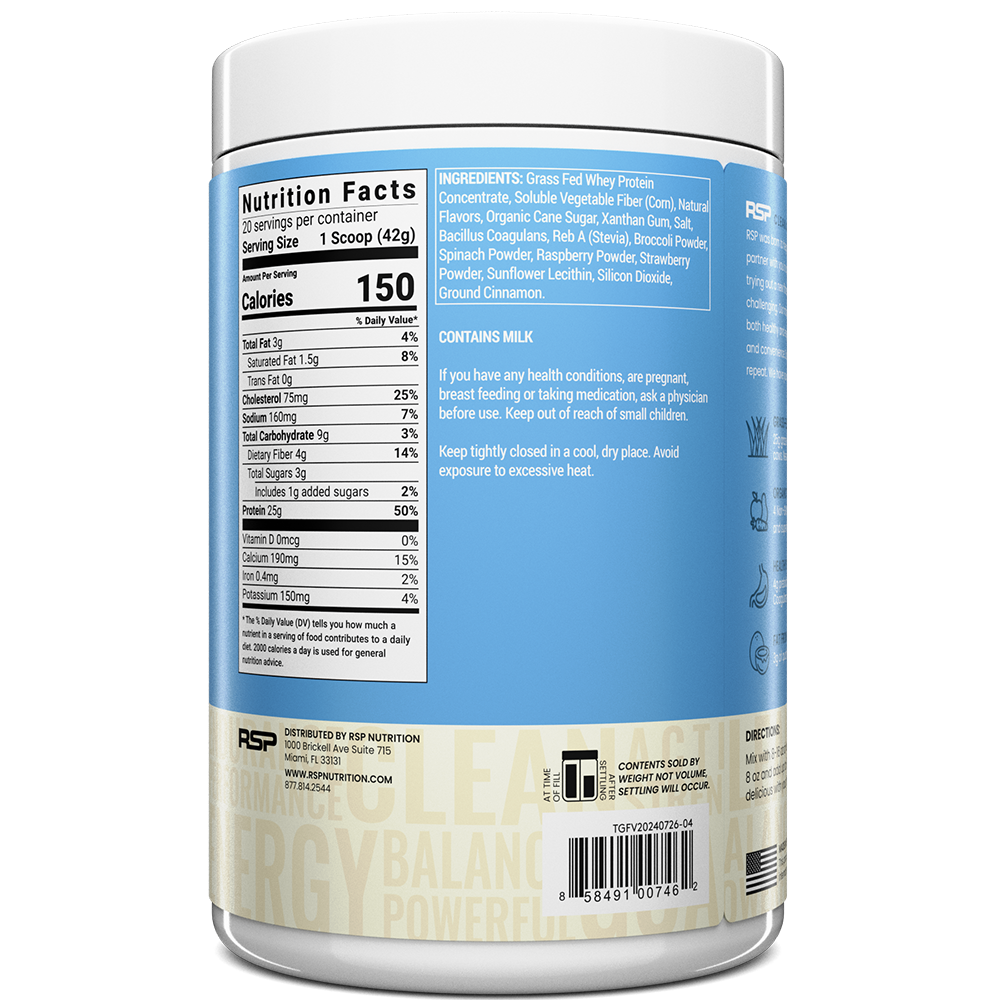 Grass Fed Protein & Meal Replacement Powder - Vanilla – AminoLean | TrueFit