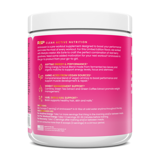 AminoLean Pre Workout - Berry Alixir – AminoLean | RSP Nutrition