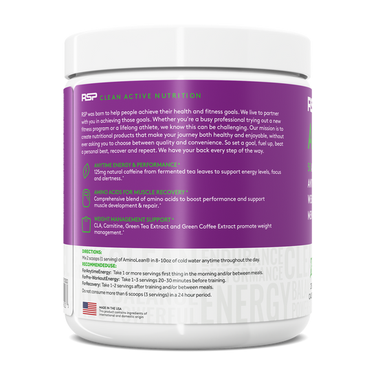 AminoLean Energy Grape by RSP Nutrition Official Site – AminoLean | TrueFit
